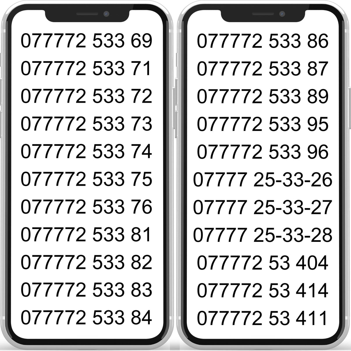 EE VIP Mobile Numbers List 077772533 and More– Premium UK Gold Numbers ...