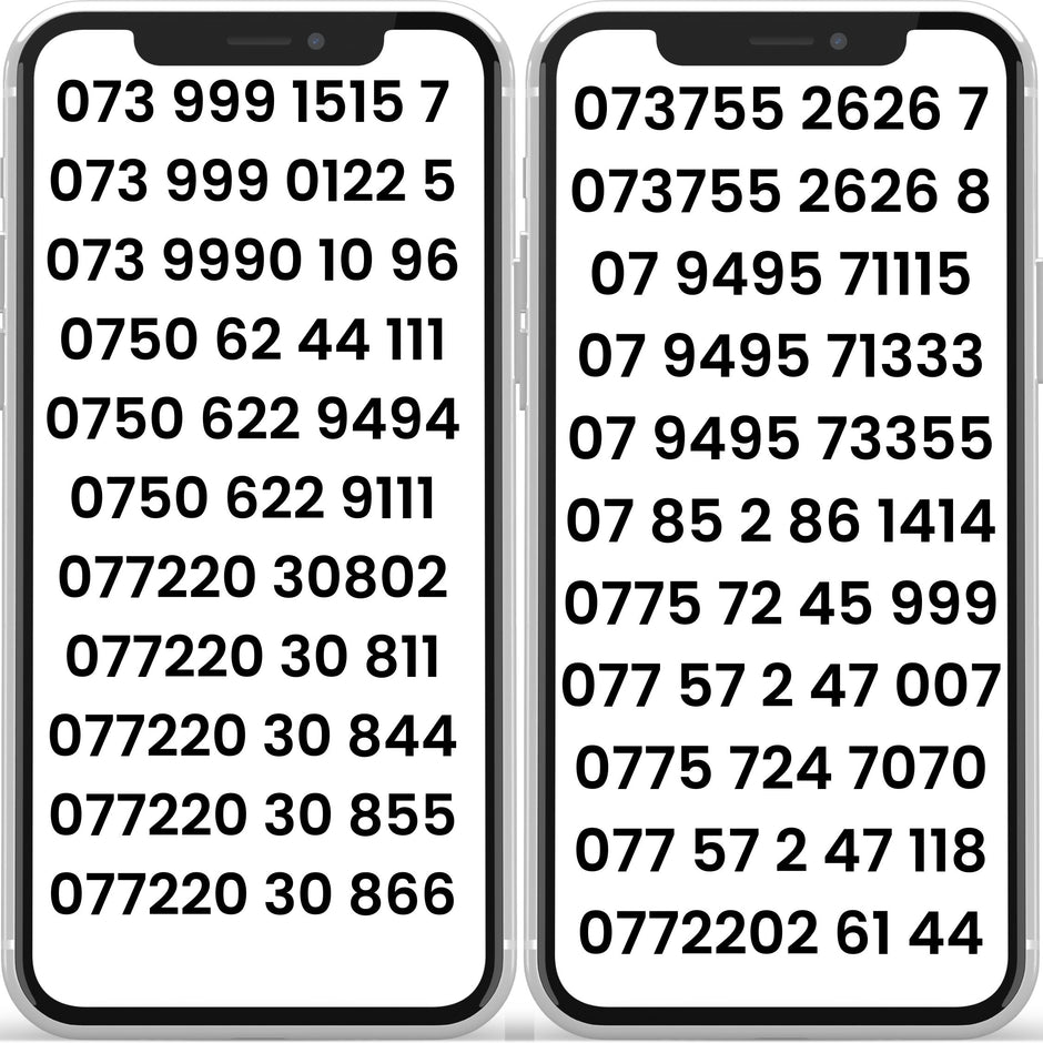 EE VIP Numbers (Pay&Go) Mobile SIM Cards | Gold Numbers For You