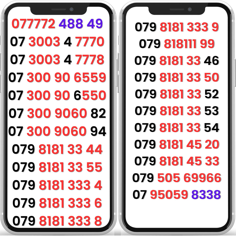 EE VIP Numbers (Pay&Go) Mobile SIM Cards | Gold Numbers For You