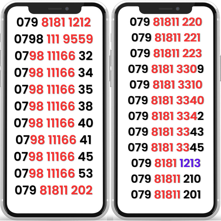EE VIP Numbers (Pay&Go) Mobile SIM Cards | Gold Numbers For You