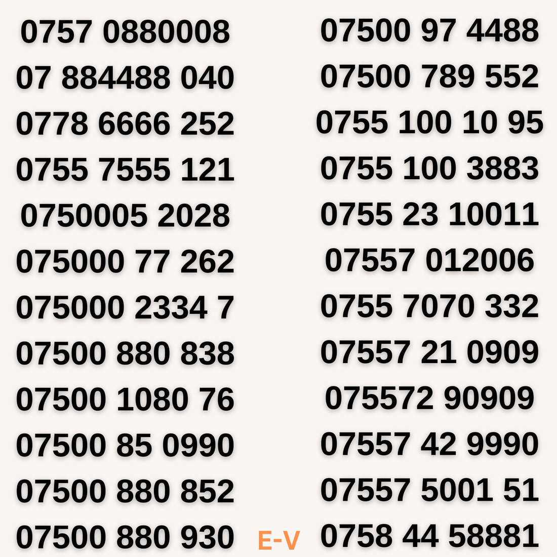 Unique Vodafone UK VIP Mobile Numbers–880008, 90909, 884488 – Premium ...