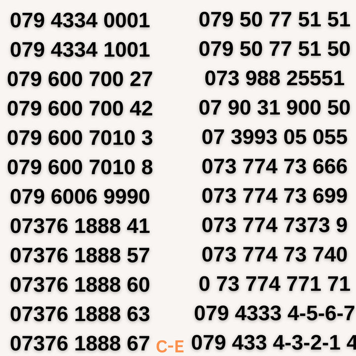UK VIP Mobile Numbers – Memorable VIP Numbers - Gold Numbers – Gold ...